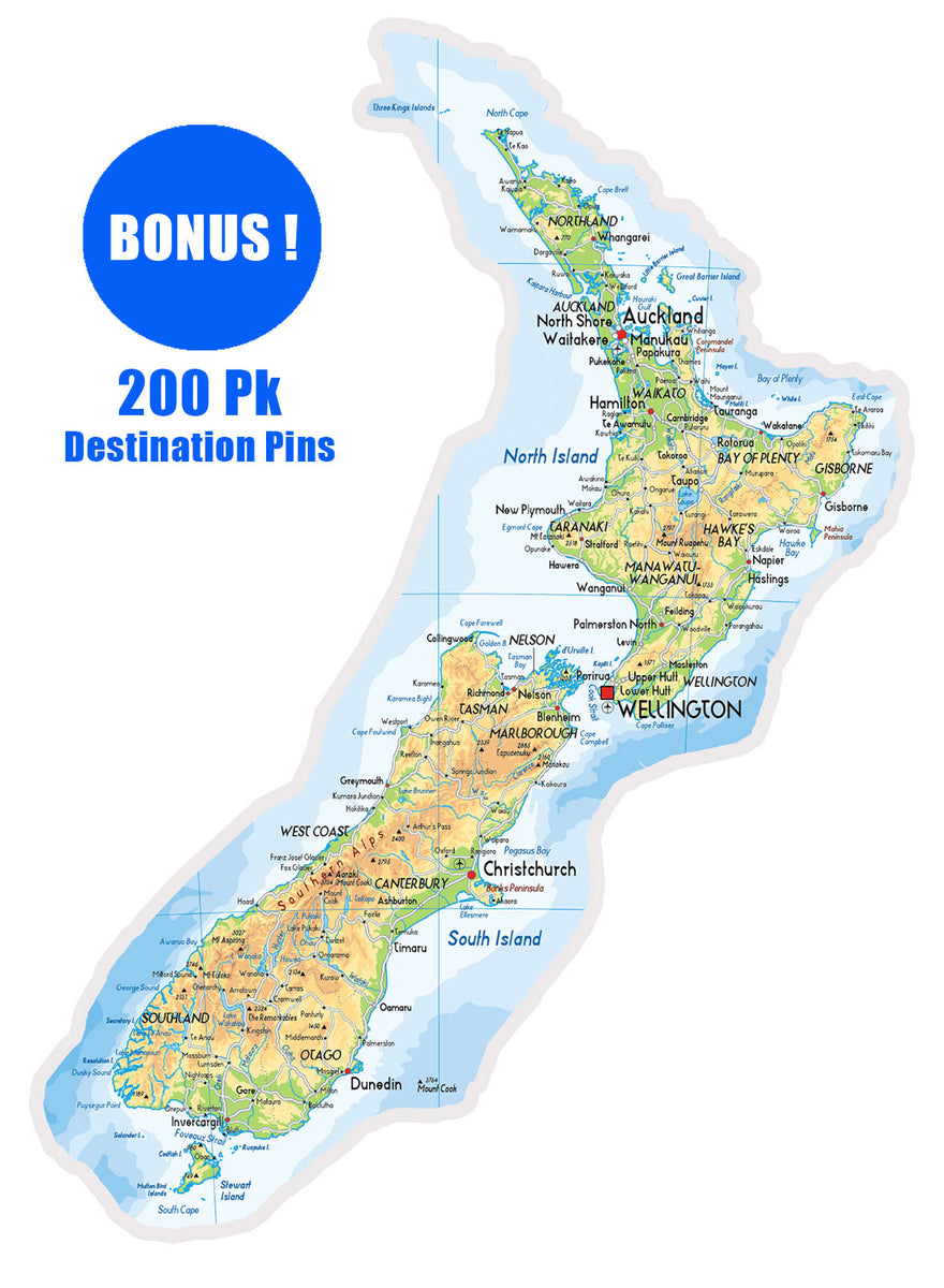 LARGE New Zealand Traveller Map Vinyl Caravan Decal – Dave's Decals