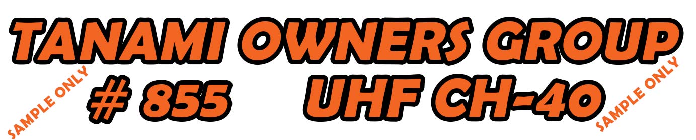 TOG, Number and UHF # PACK – Dave's Decals