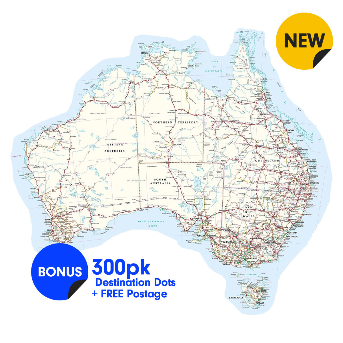 GIANT Aussie Traveller Map Vinyl Caravan Decal – Dave's Decals